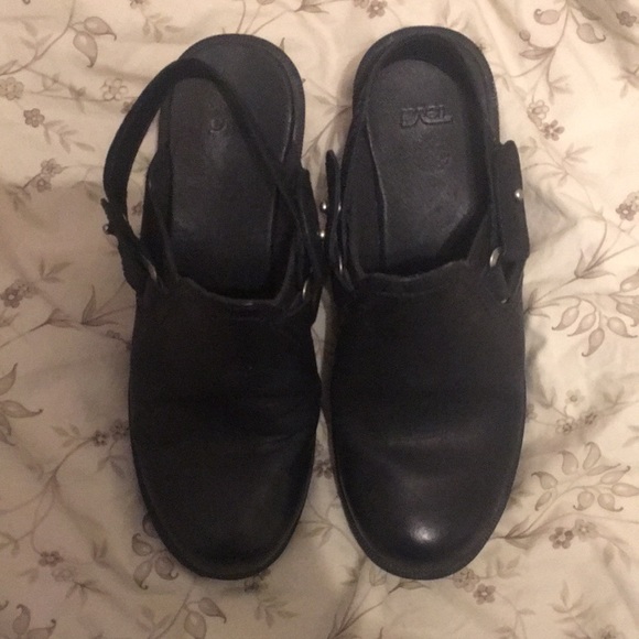 Teva | Shoes | Teva Foxy Black Leather Slingback Mules | Poshmark